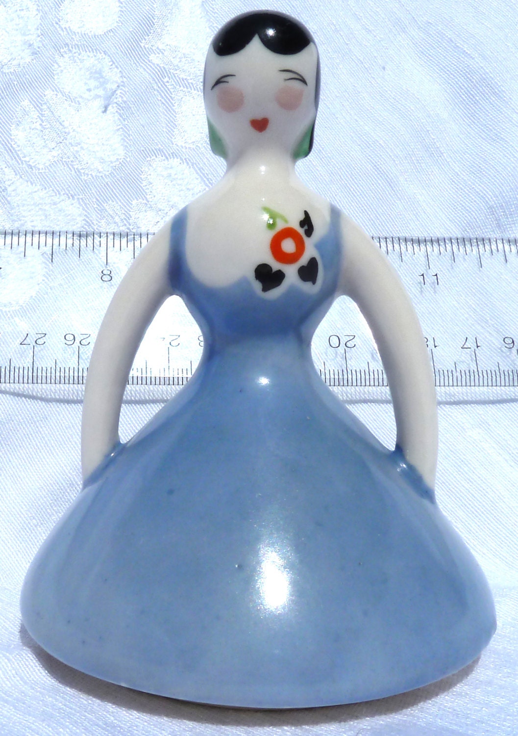 1920's Fulper Pottery Blue Lady Powder Lid - Etsy