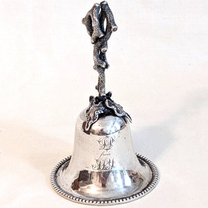 Cased, Coin Silver Dinner Bell With Twig Handle 1850s, Monogram - Etsy