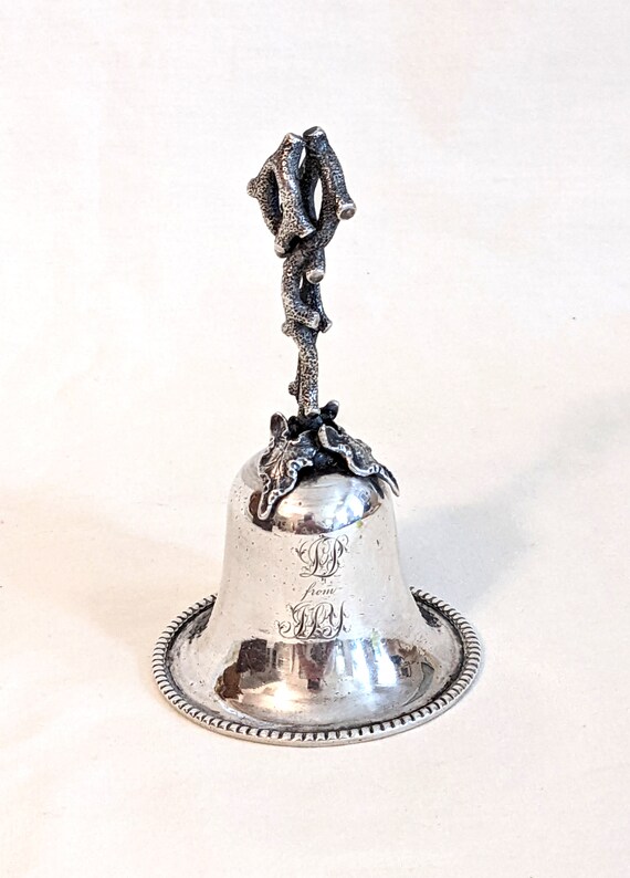 Cased Coin Silver Dinner Bell With Twig Handle 1850s | Etsy