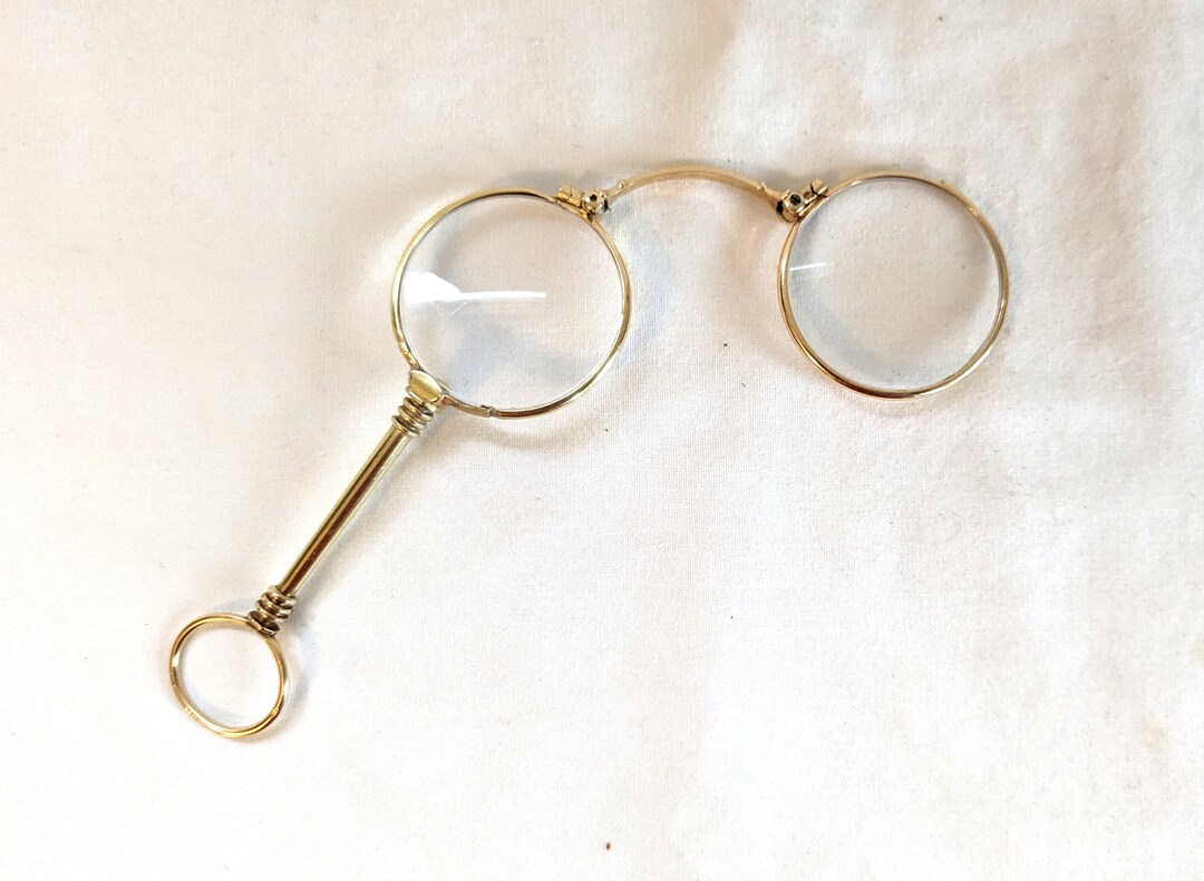 French 18k Gold, Folding Lorgnette With Glass Lenses, 27.6 Grams - Etsy