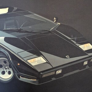 Lamborghini Countach No 1, Framed Acrylic Painting on Canvas by Bob ...