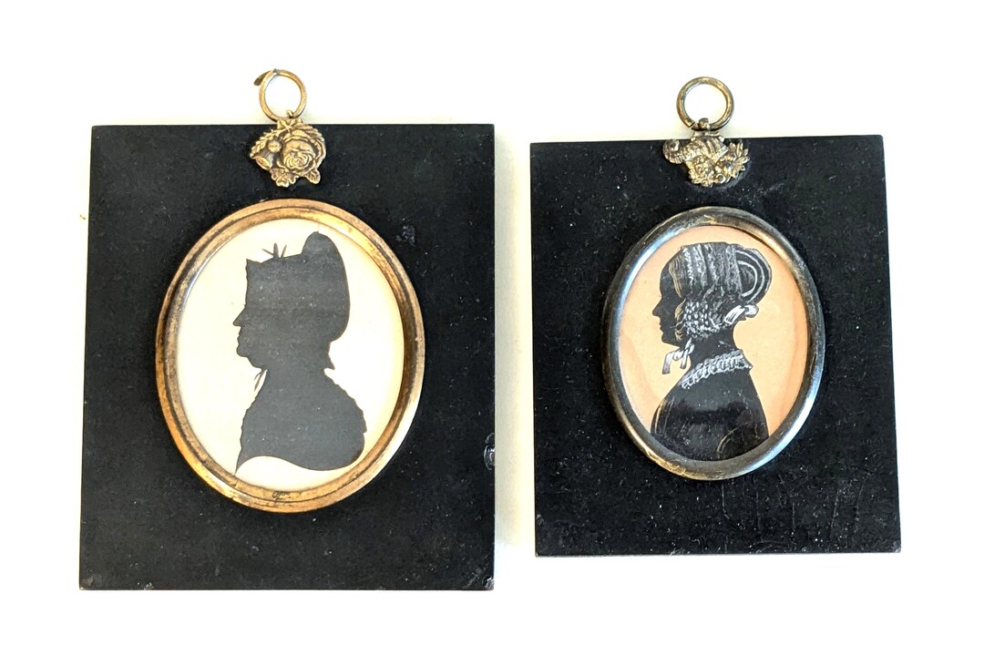 19th Century Silhouette Portraits: Cut & Paste and Hollow Cut - Etsy