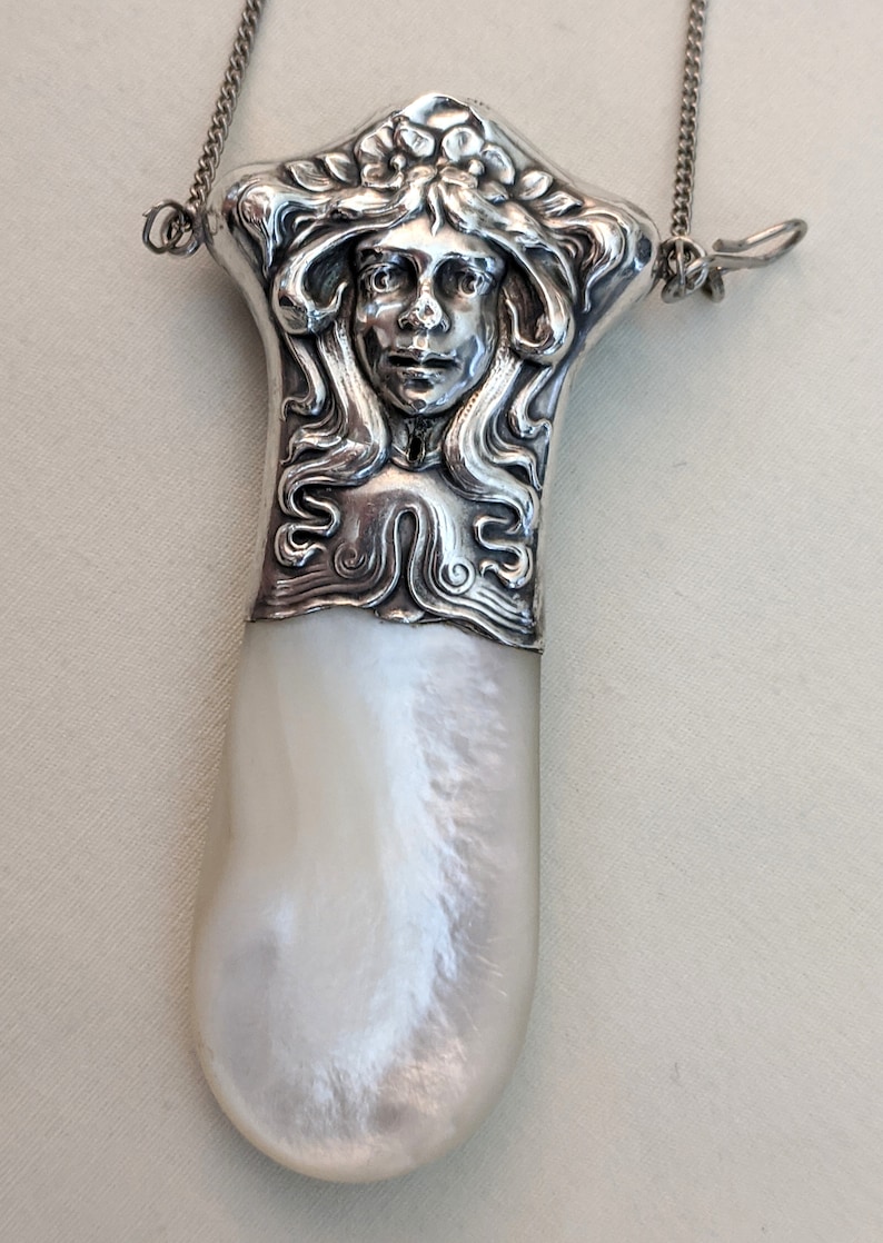 Art Nouveau Sterling Mounted Mother-of-pearl Child Pacifier on - Etsy