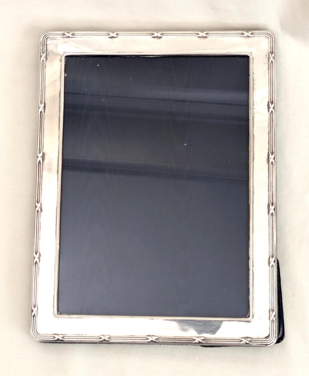 London Sterling 7x5 Photo Table Top Frame, Reed and Cross Pattern 1995 ...