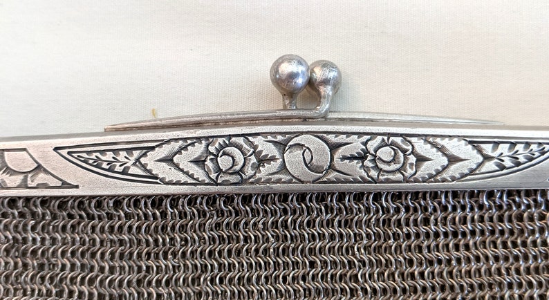 Polish .800 Silver Mesh Art Deco Flapper Hand / Shoulder Bag - Etsy