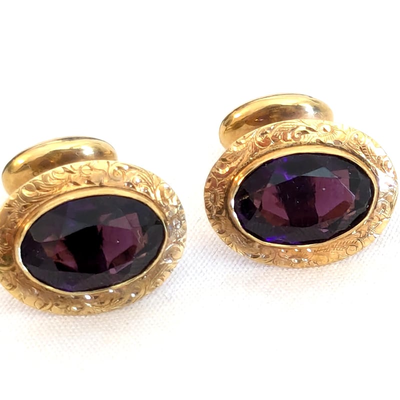 Vintage 9k Cuff Links - Etsy