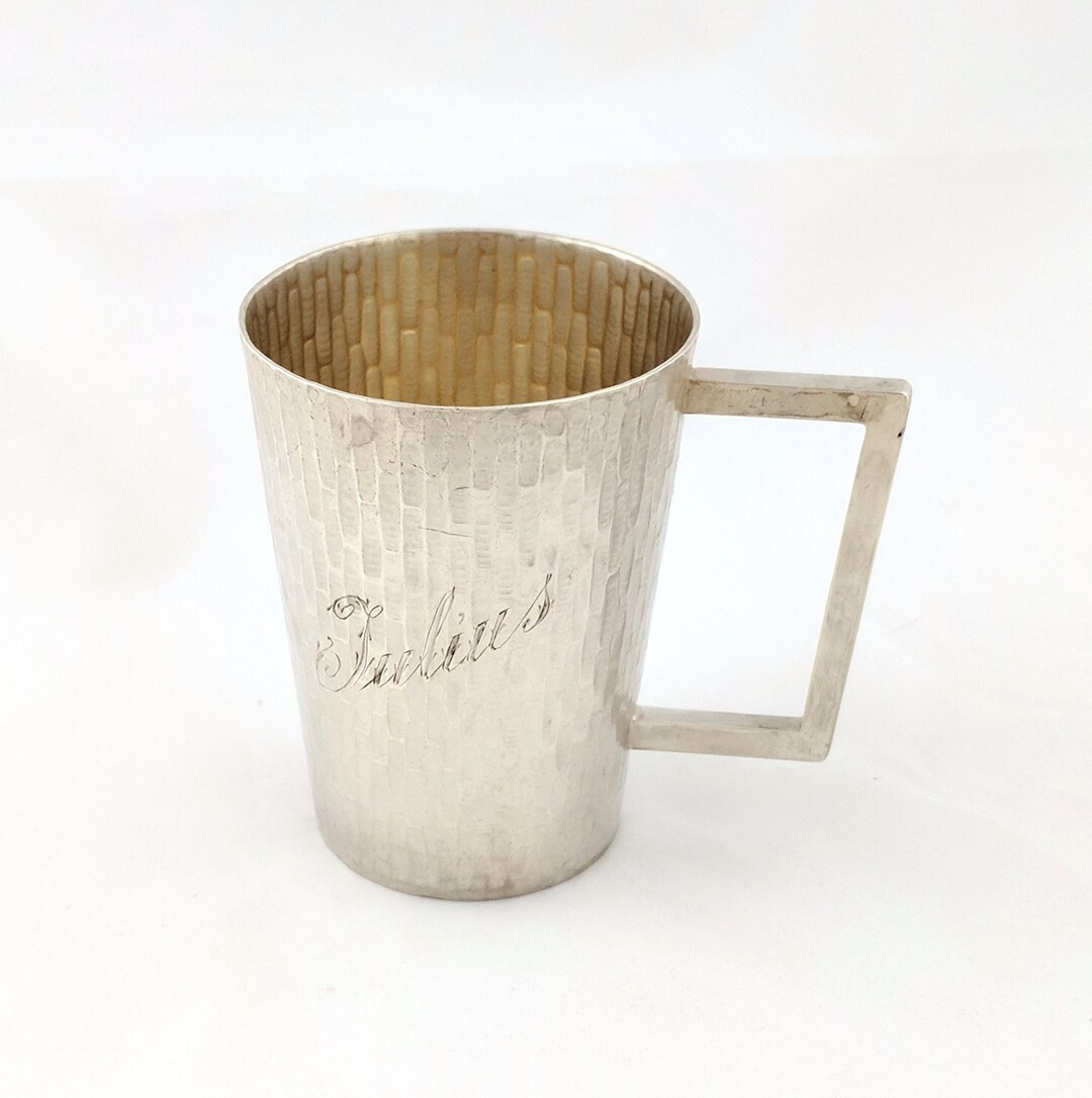 Wilhelm Binder 800 Silver German Art Deco Cup: Hammered, Julius ...