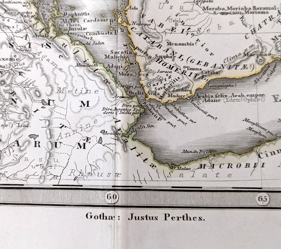 4 Hand Colored Engraved Maps of India the Middle East and | Etsy