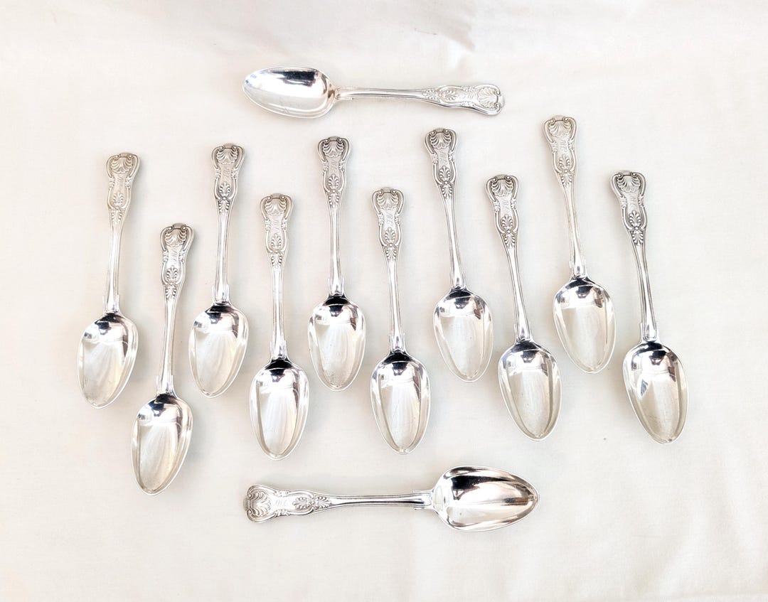 Antique Sterling Silver Dessert Spoons - King's Pattern, London 1835 ...