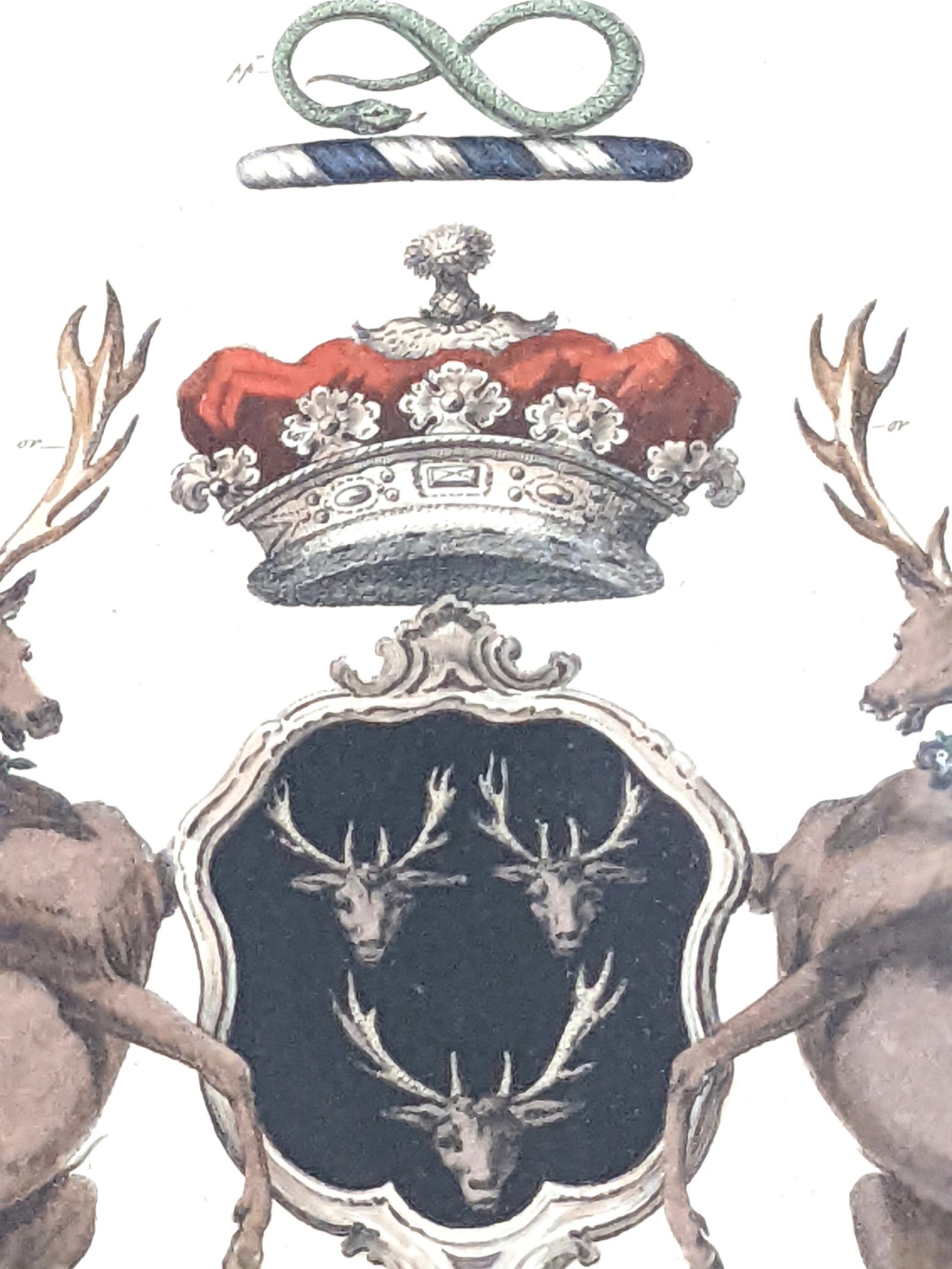 1784 Dukes of Devonshire Coat of Arms: Hand-colored Engraving - Etsy