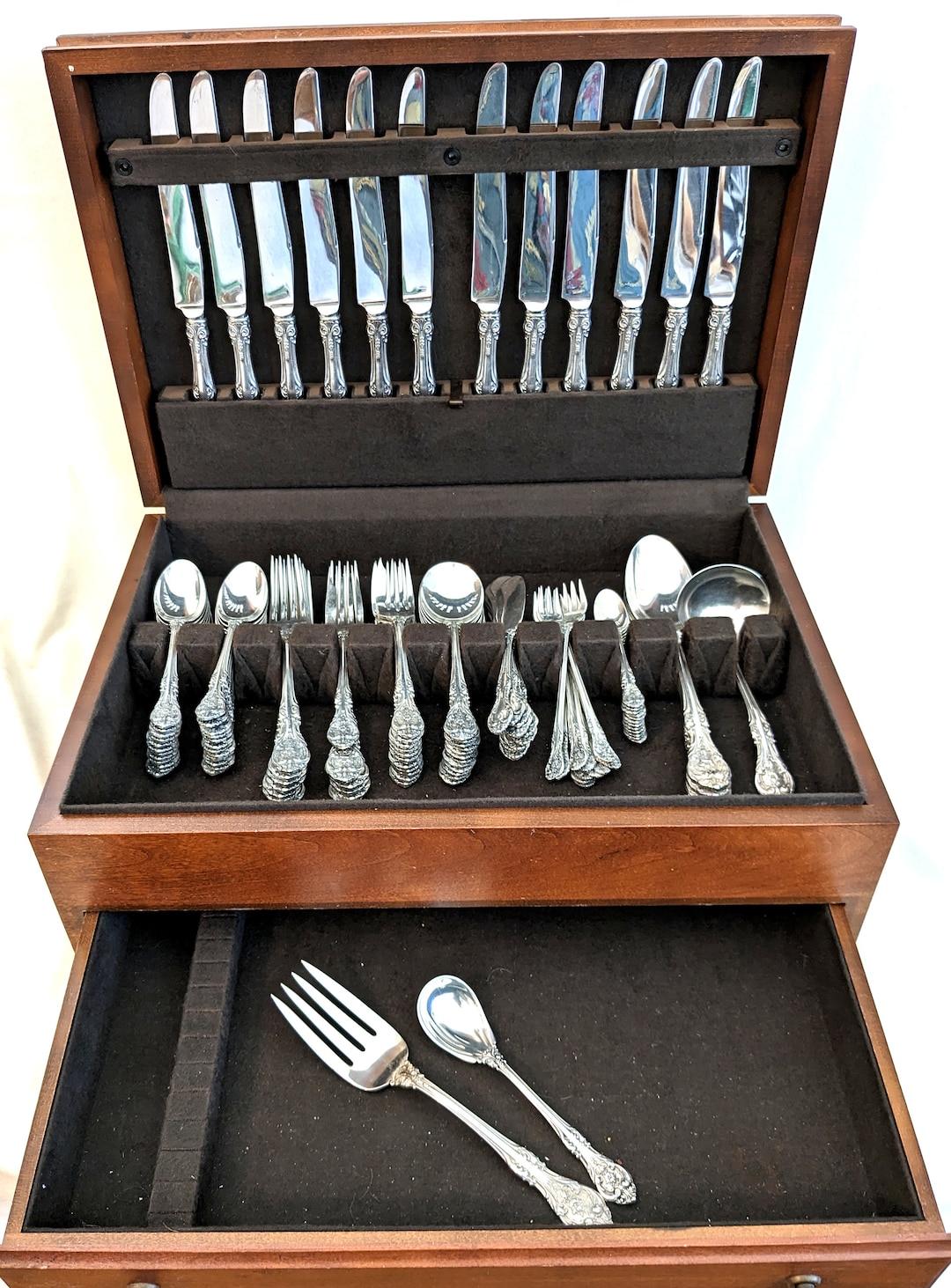 115 Piece Boxed Set of Gorham Sterling "king Edward" Flatware, 113 Troy ...