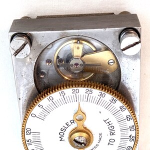 Swiss Made Mosler Bank Vault Time Lock, Steel and Brass, Enamel Time ...