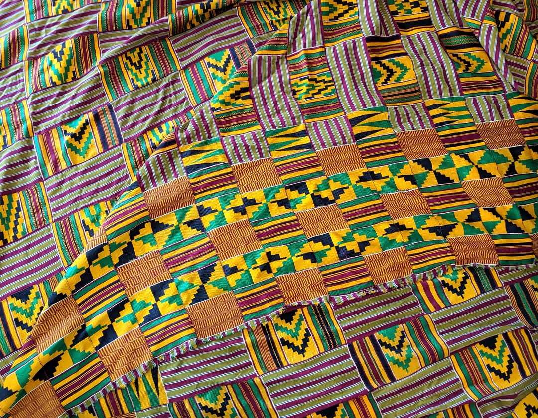 Large Ashanti Ghana African Kente Cloth 140 X 82 Inches - Etsy