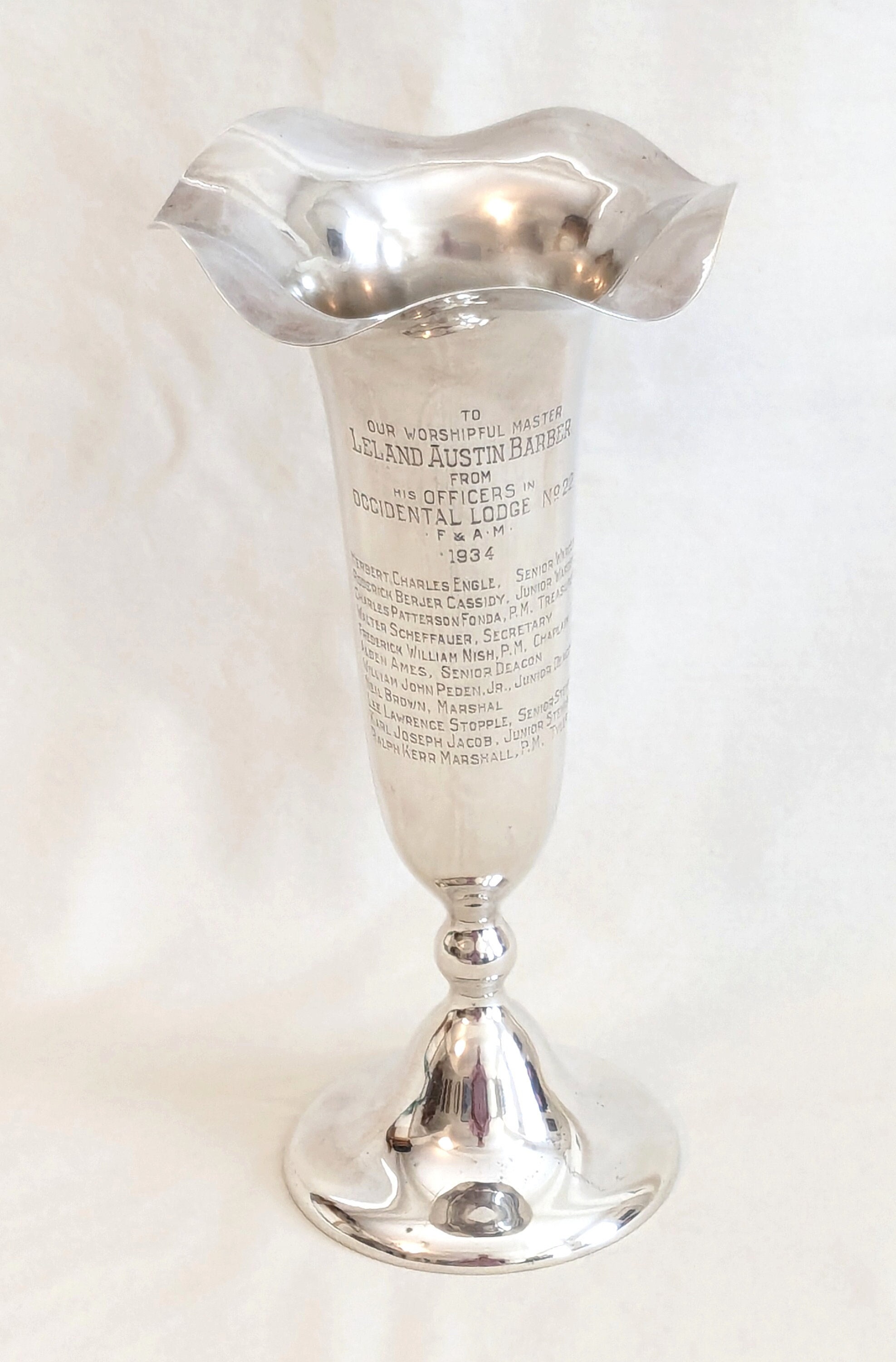 Masonic Silver Goblet