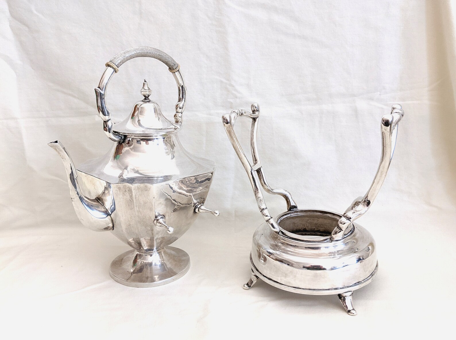 Mexican Sterling Tilting Teapot Sterling Stand and Burner - Etsy