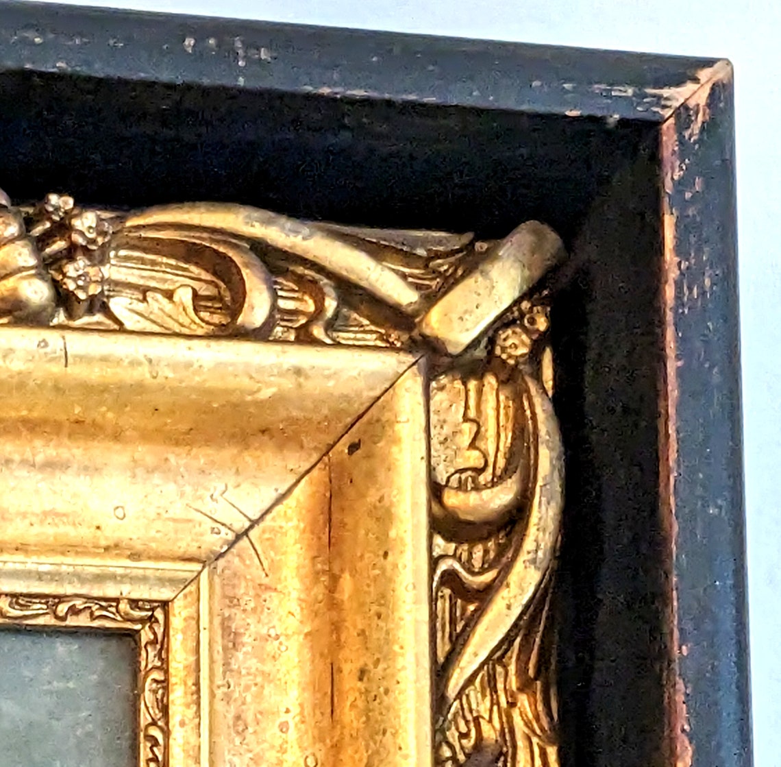 Antique Shadow Box Picture Frame Hand Colored Photo of Woman - Etsy