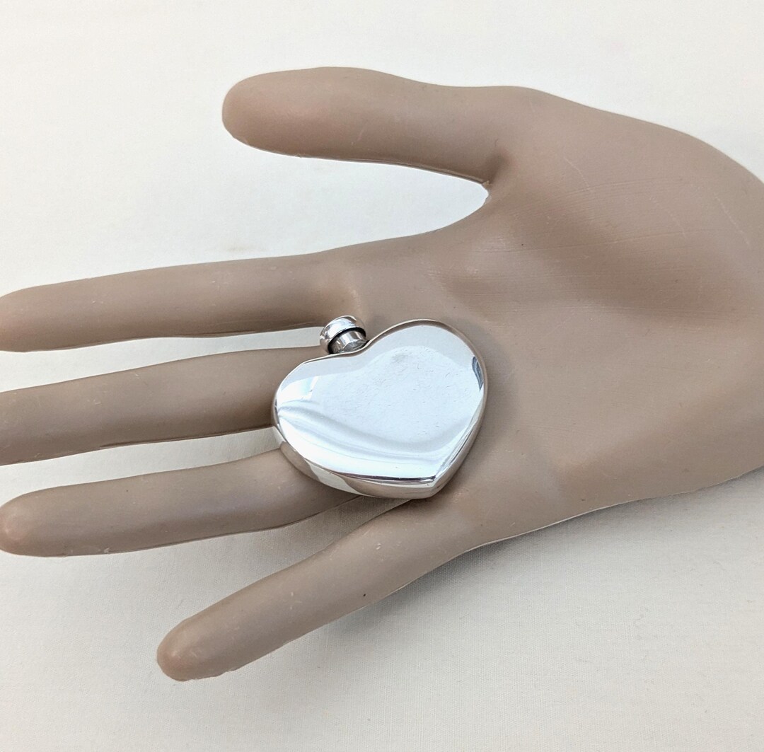 Tiffany & Co Sterling Heart Shaped, Portable Perfume Flask, Screw on ...