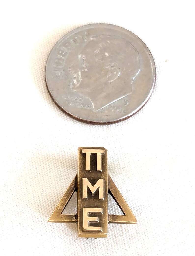 University of Nebraska 14k Gold, Pi Mu Epsilon Fraternity Pin, 1933 ...