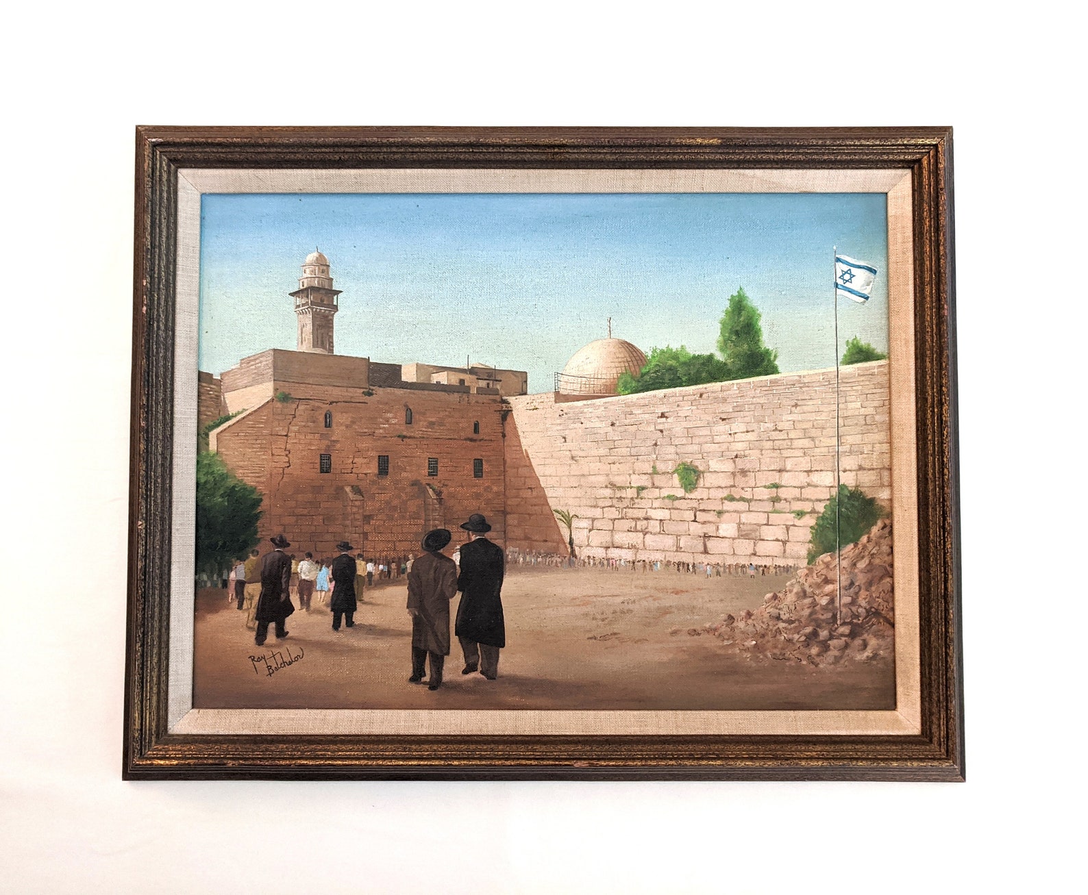Ray Batchelor Painting of Israeli Western wailing Wall 11 - Etsy