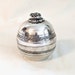 Round .900 Silver Trinket Box: Gilt Interior, Flower Finial, 2 7/8" H ...