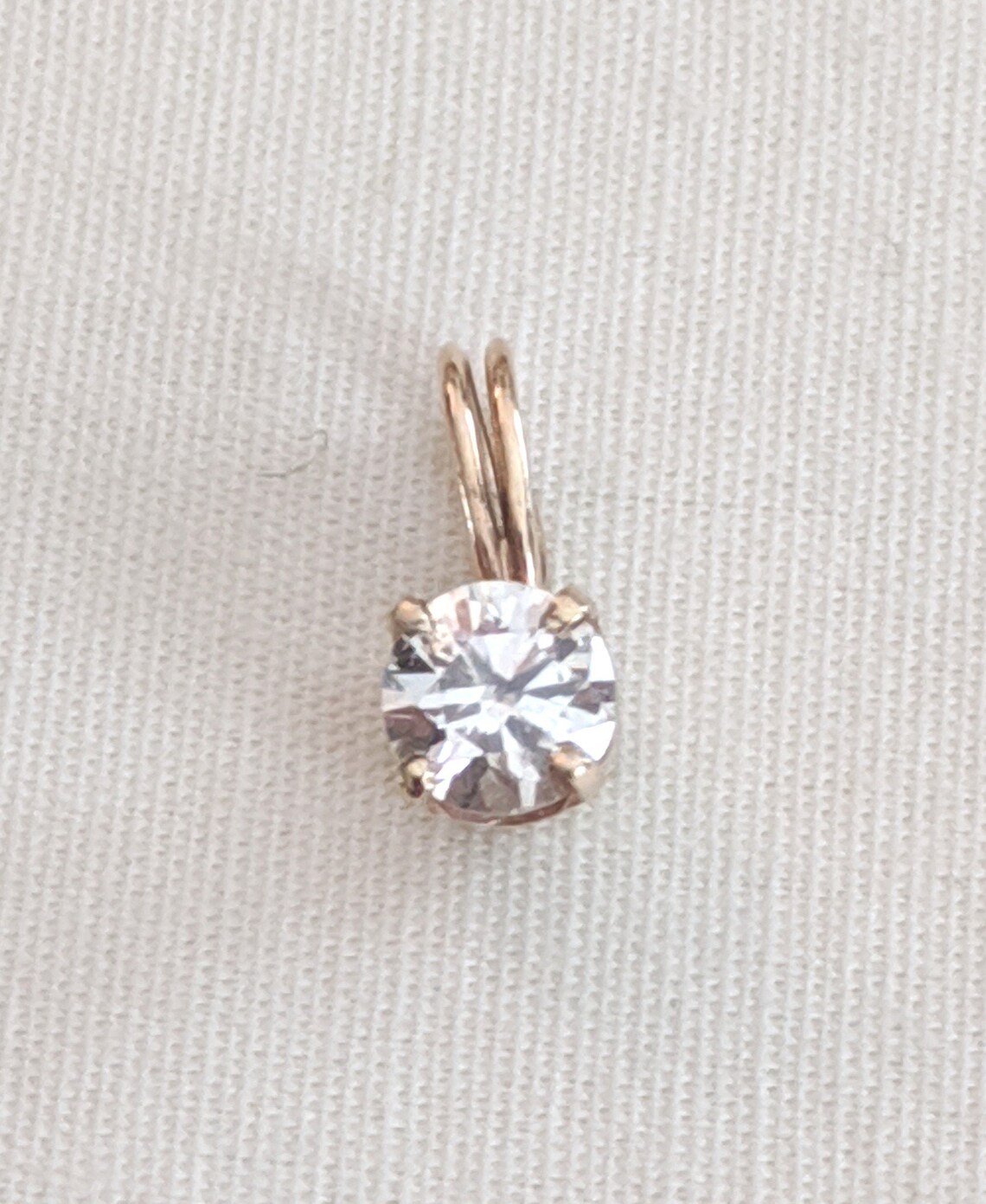 Brilliant Cut .35 Carat Diamond Solitaire Pendant Set in 14k - Etsy