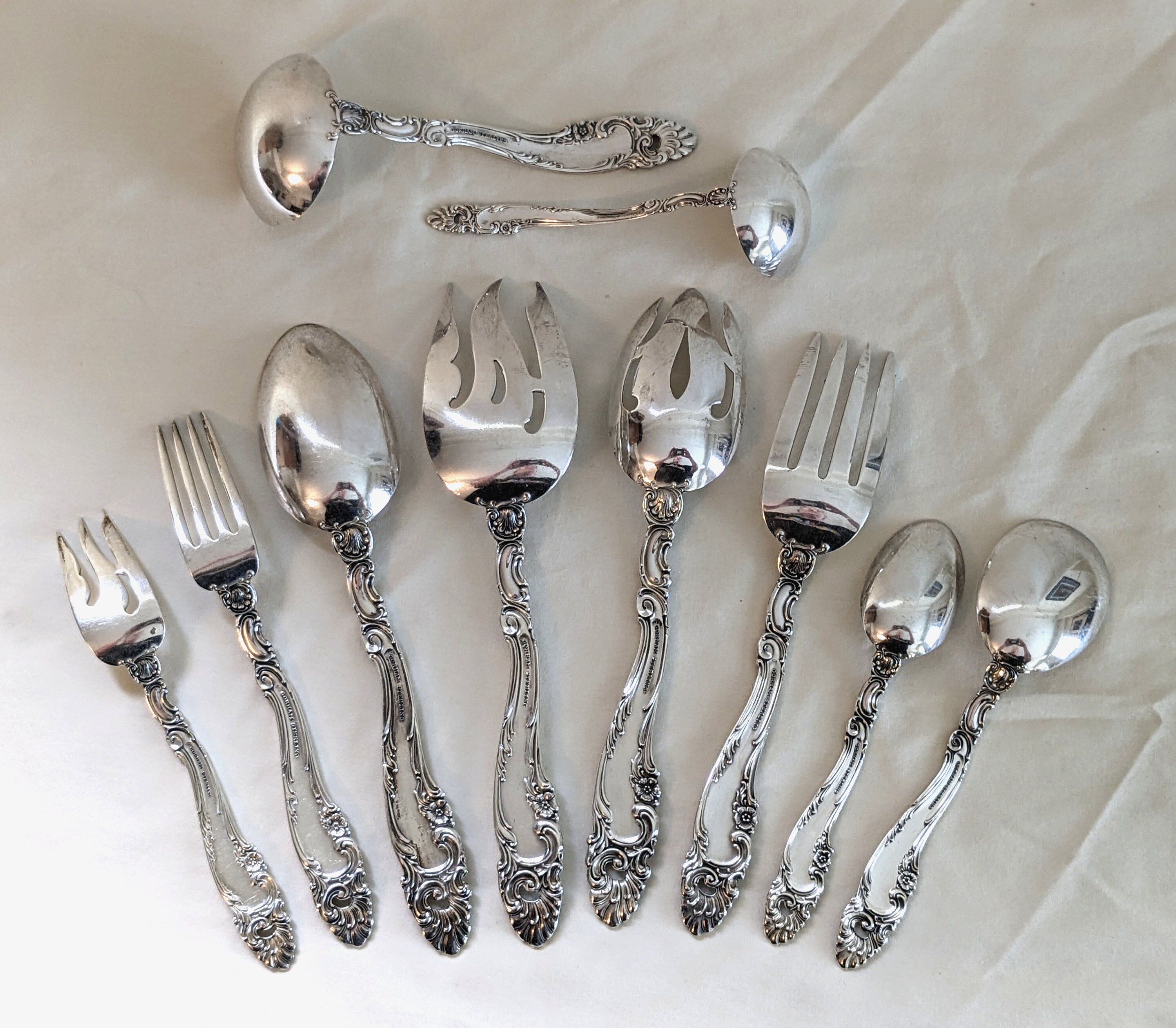 50-piece Gorham 'decor' Sterling Silver Flatware Set (no Knives) - Etsy