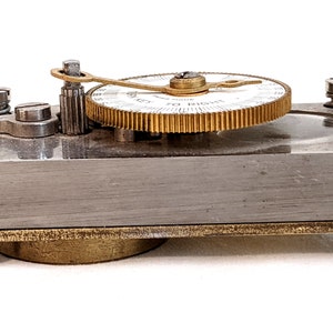 Swiss Made Mosler Bank Vault Time Lock, Steel and Brass, Enamel Time ...