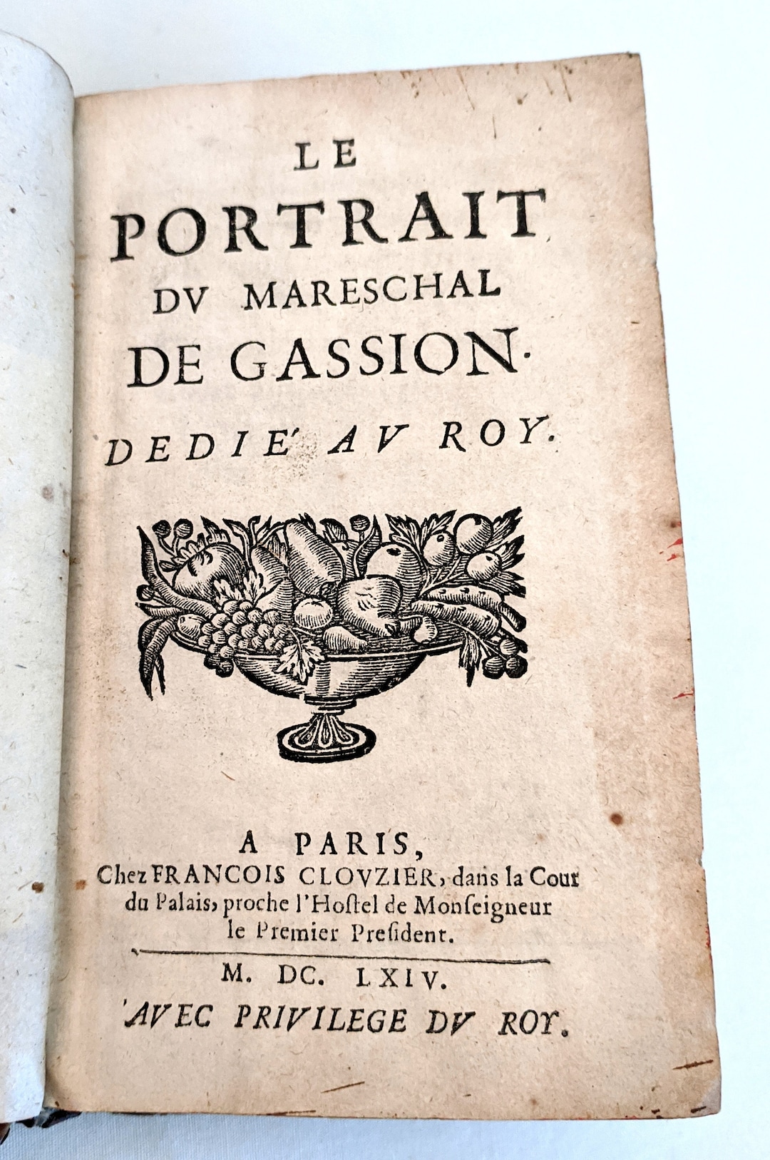 1664 Biography: Le Portrait Du Mareschal De Gassion, Original Binding ...