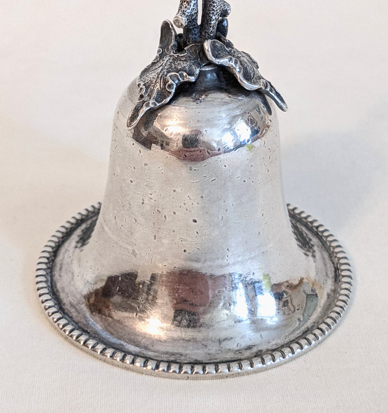 Cased Coin Silver Dinner Bell With Twig Handle 1850s | Etsy