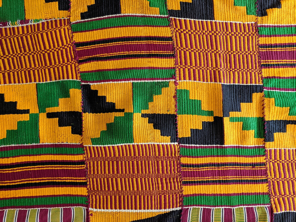 Large Ashanti Ghana African Kente Cloth 140 X 82 Inches - Etsy