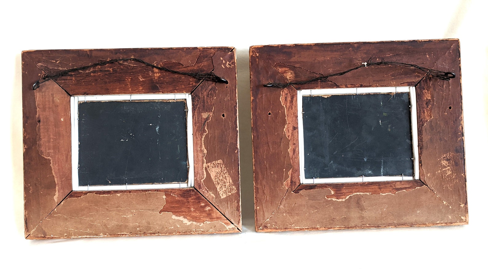 Two Small Oil Paintings of Old European Country Scenes in - Etsy