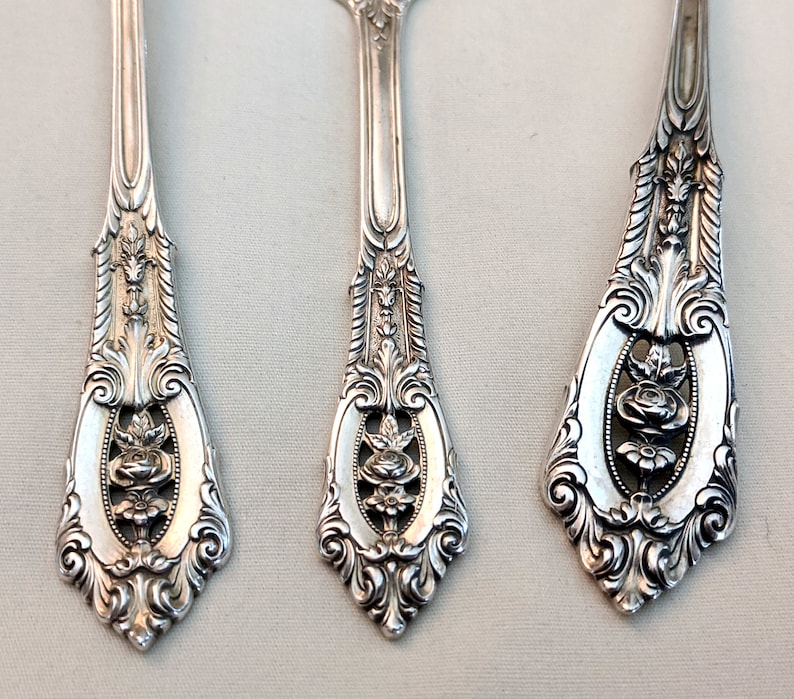 Wallace Rose Point Sterling Silver Flatware Set (54 Piece) - Etsy