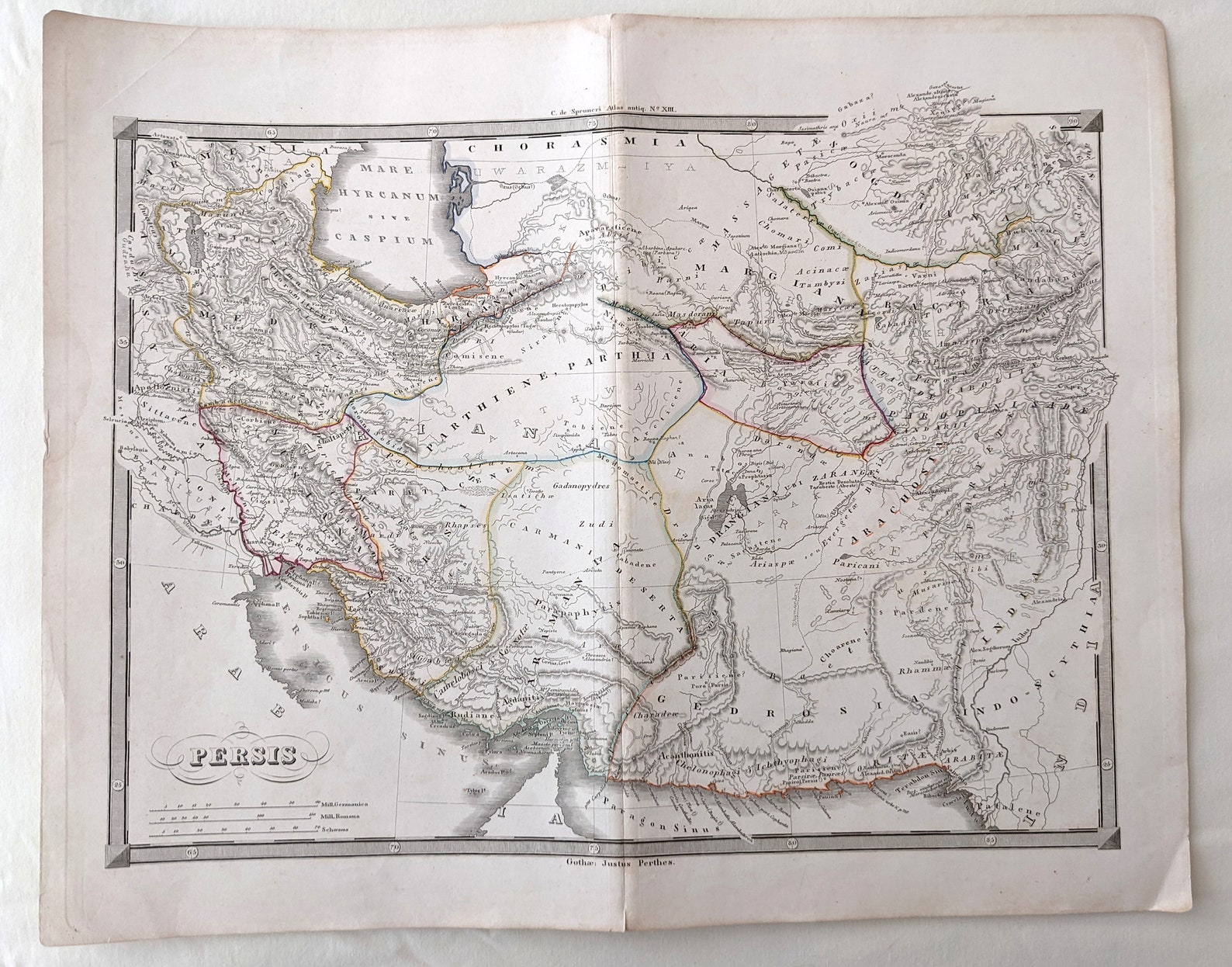 4 Hand Colored Engraved Maps of India the Middle East and | Etsy