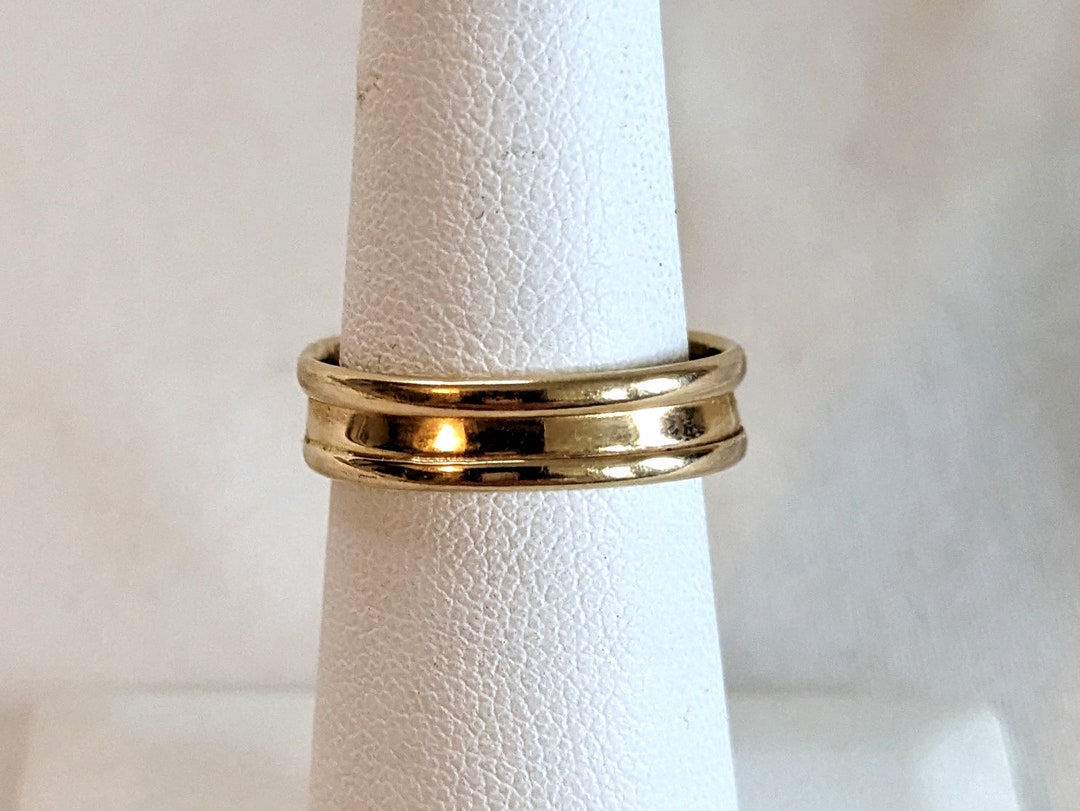 18k Gold Italian Partial Band Ring, Size US 5; 2.1 Grams, 3/16 H Inches ...