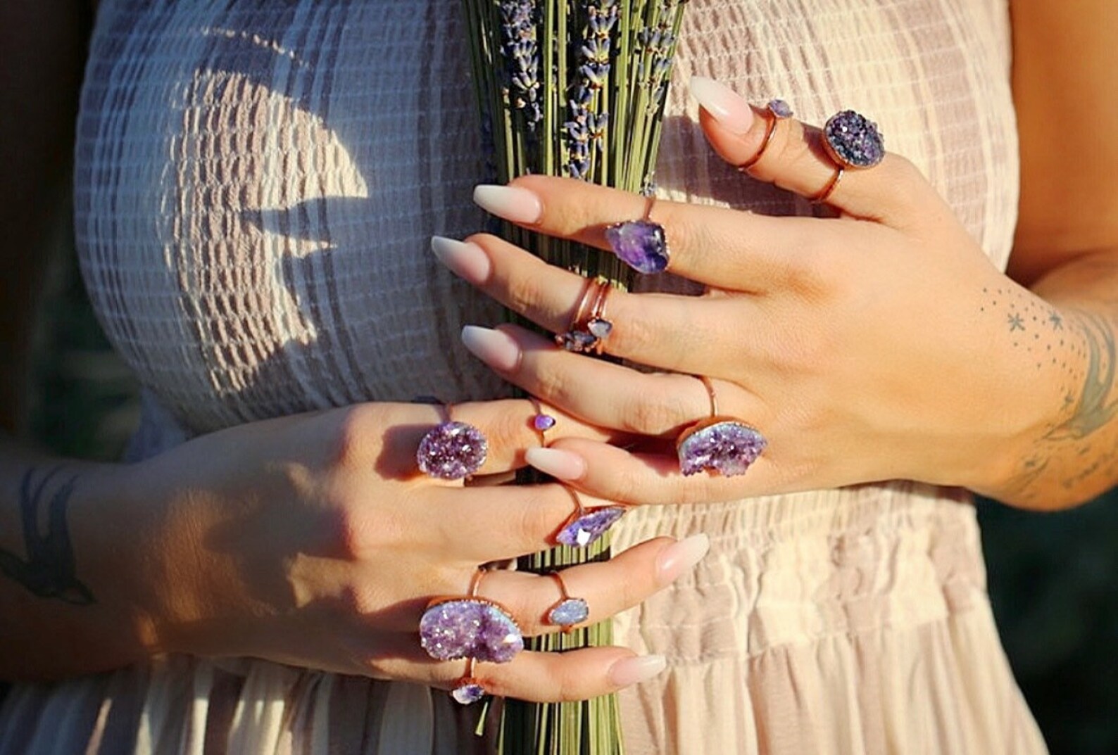 Amethyst Geode Ring Raw Geode Ring Chunky Amethyst Ring - Etsy