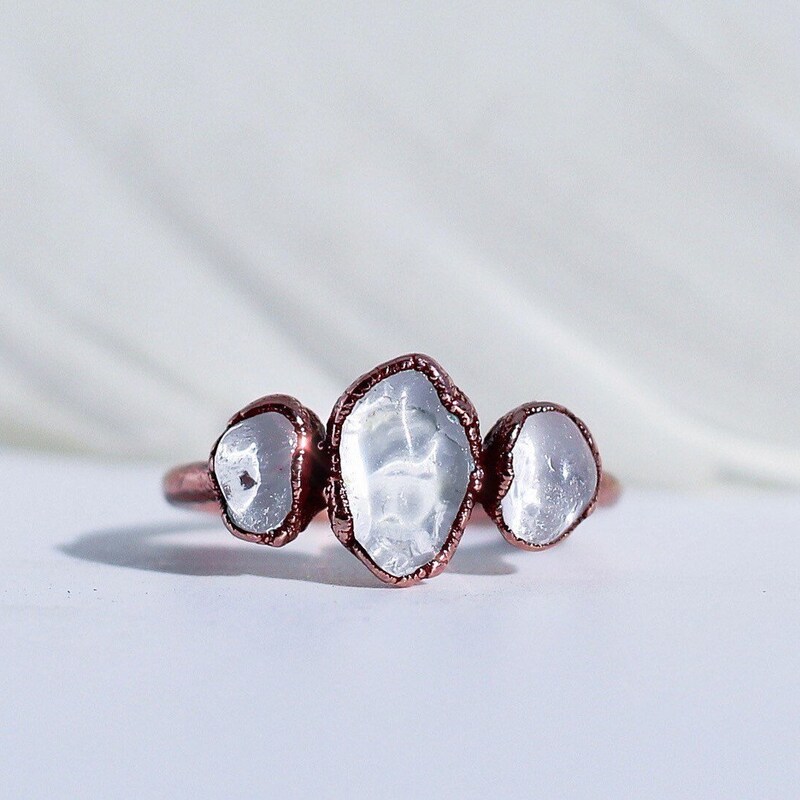 Clear Stone Ring - Etsy