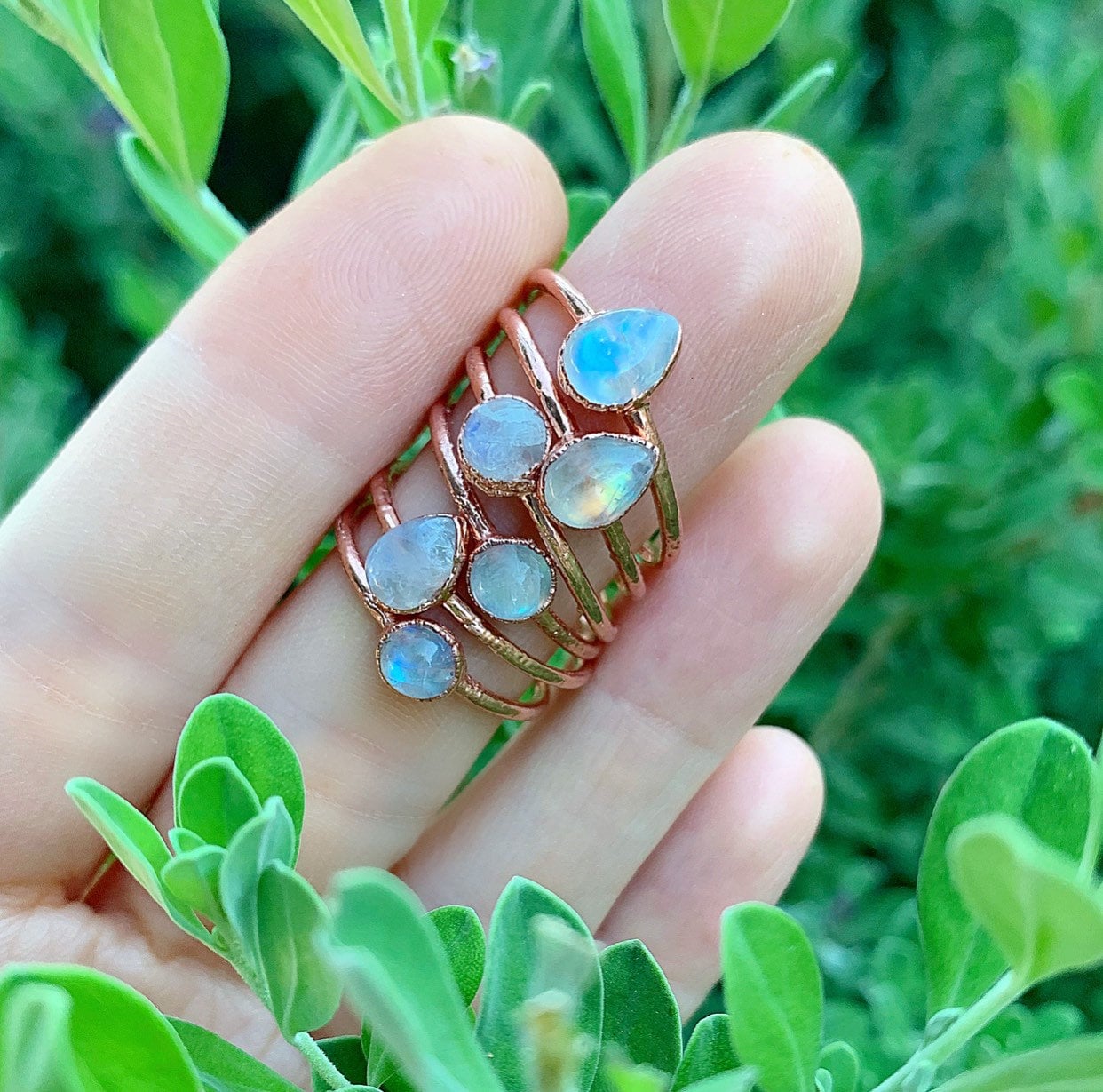 Moonstone Stacking Ring Gift for Her June Birthstone Ring - Etsy