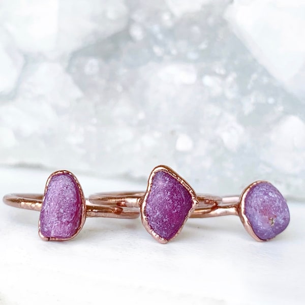Raw Ruby Ring - Etsy