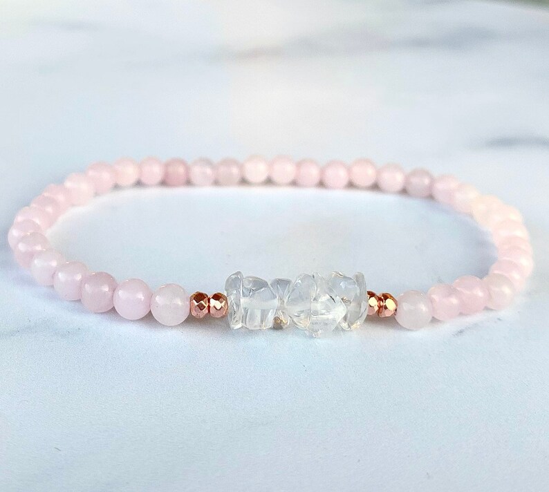 Dainty Beaded Crystal Bracelet Delicate Gemstone Bead - Etsy