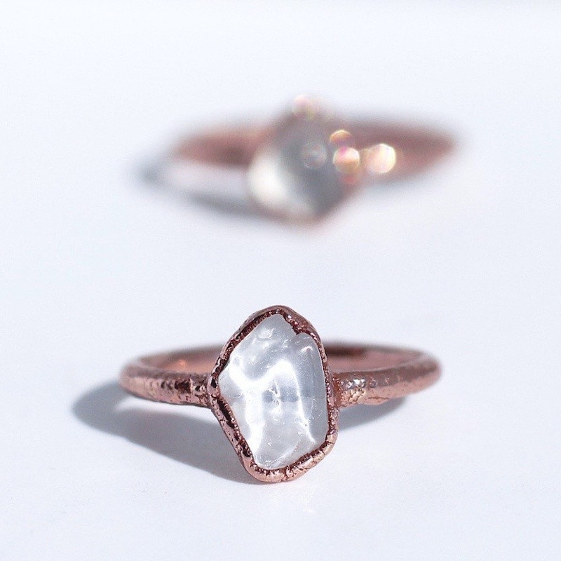 Clear Stone Vintage Rings - Etsy