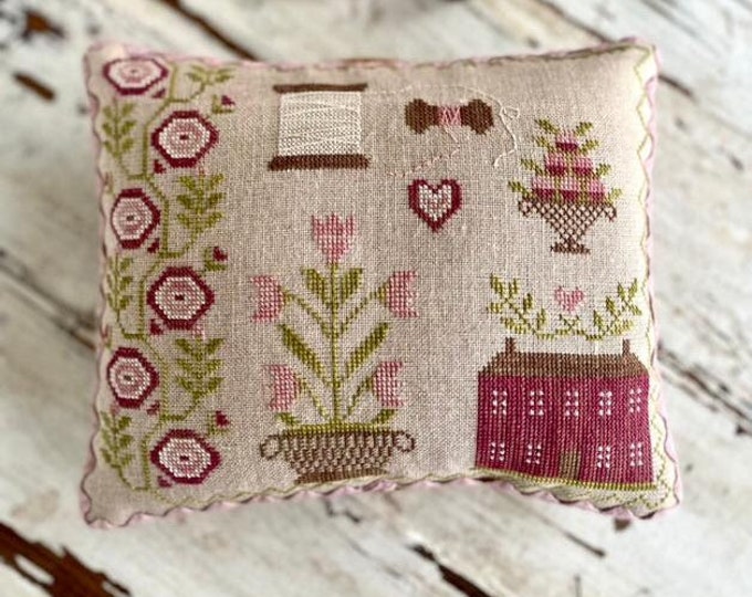 Pretty in Pink Pinkeep by Stacy Nash Primitive Designs (2023) - Cross Stitch Chart - Etsy