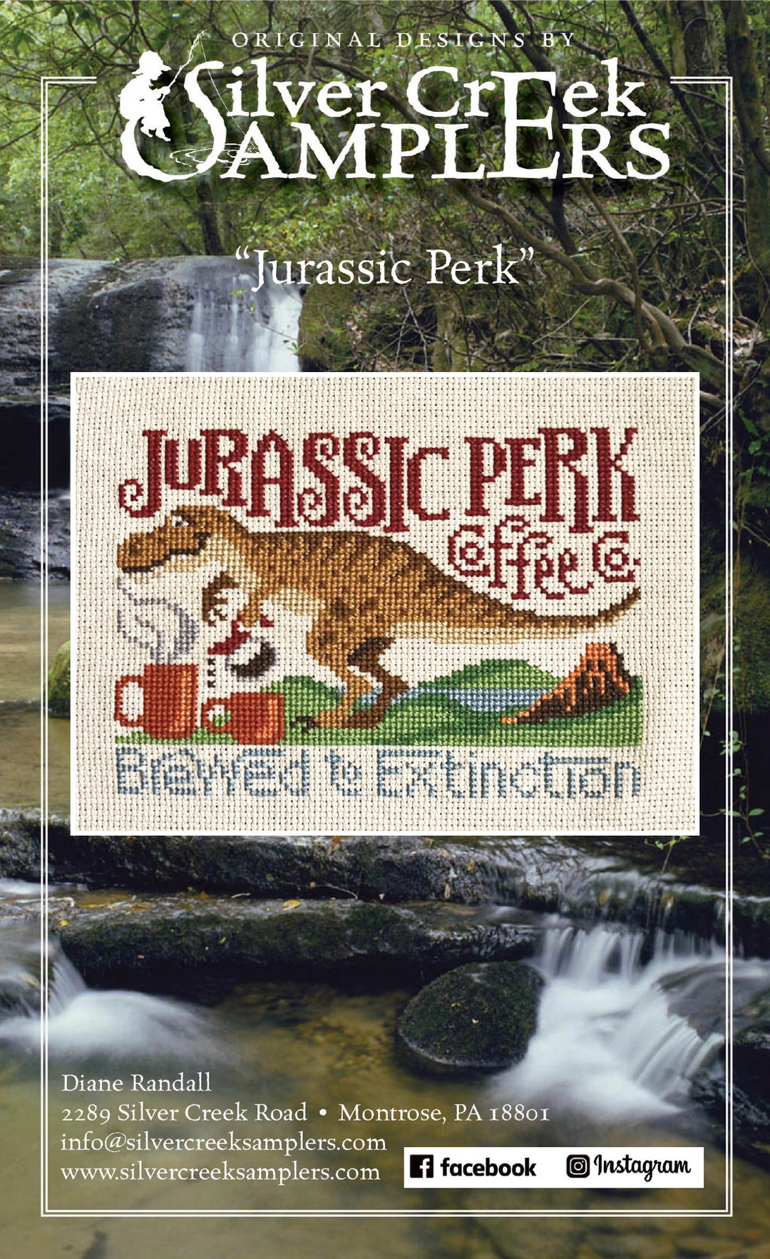 Jurassic Perk by Diane Randall of Silver Creek Samplers (2023) - Cross ...