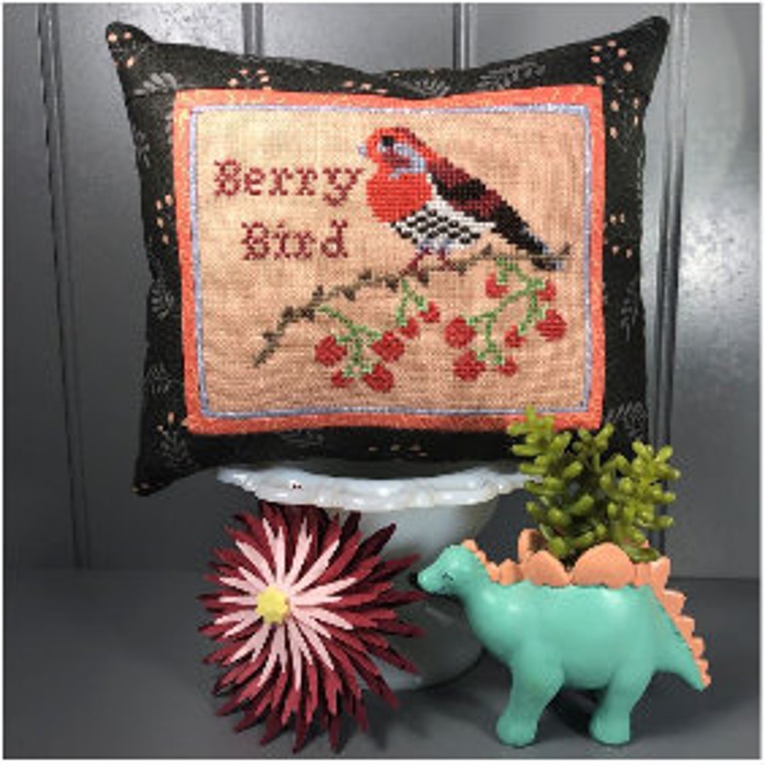 Berry Bird by Michelle Garrette of Bendy Stitchy Designs - Cross Stitch ...