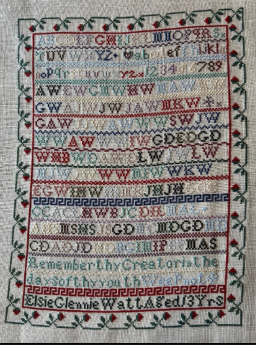 Elsie Glennie Watt (2024) by Victorian Rose Needle Arts -- Paper Chart ...