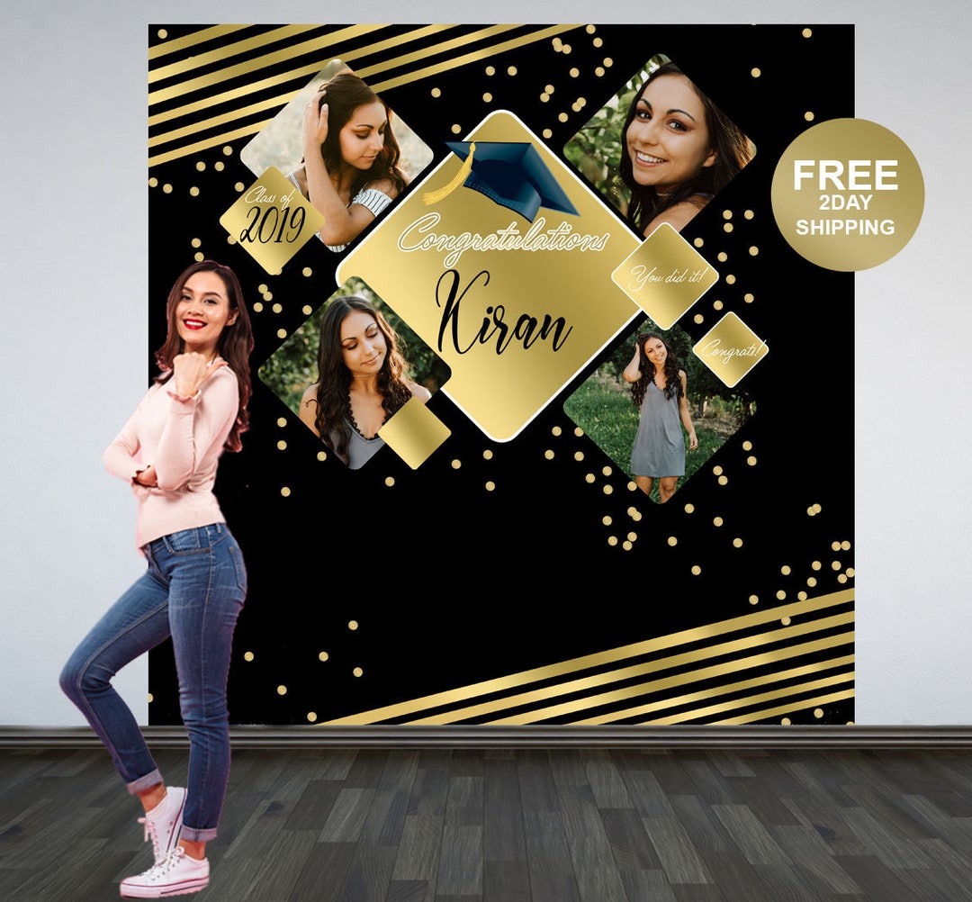 Graduation Photo Backdrop | Personalized Photo Backdrop | Class of 2023 ...