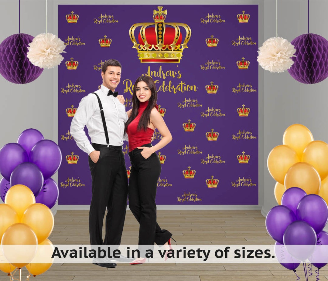 Crown Royal Birthday Party Personalized Photo Backdrop - Royal Crown ...