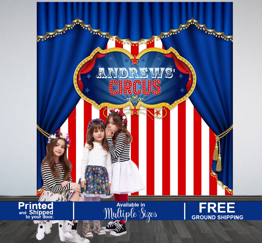 Circus Personalized Photo Backdrop, Carnival Photo Backdrop, Birthday ...