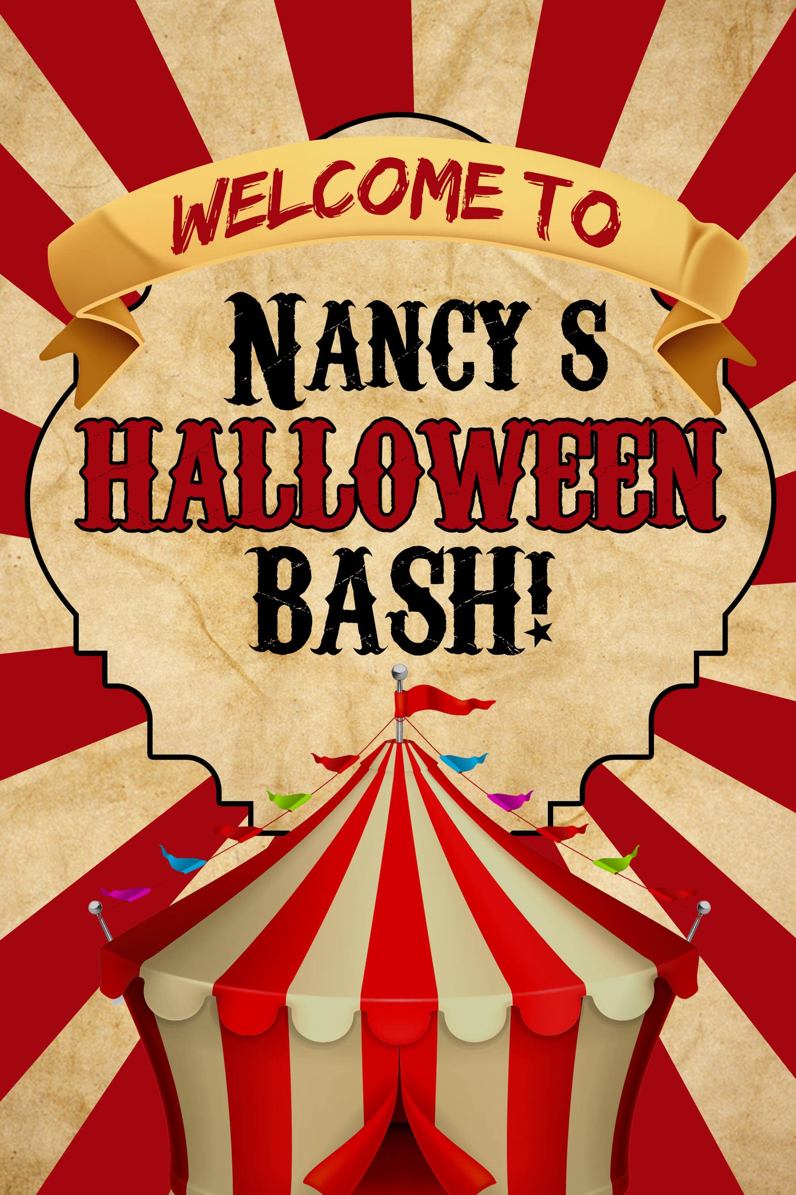 Halloween Welcome Sign Welcome to the Party Sign Carnival | Etsy