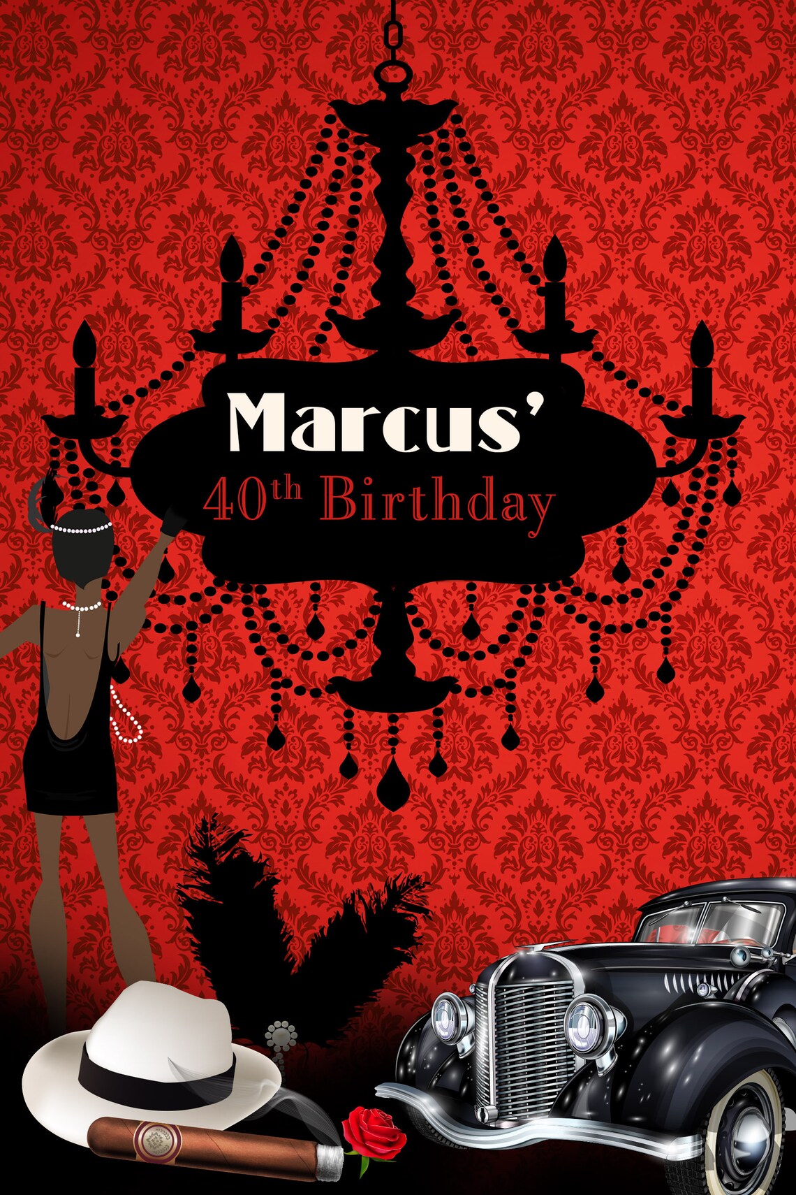 Gangster Welcome Sign 50th Birthday Party Sign Welcome - Etsy