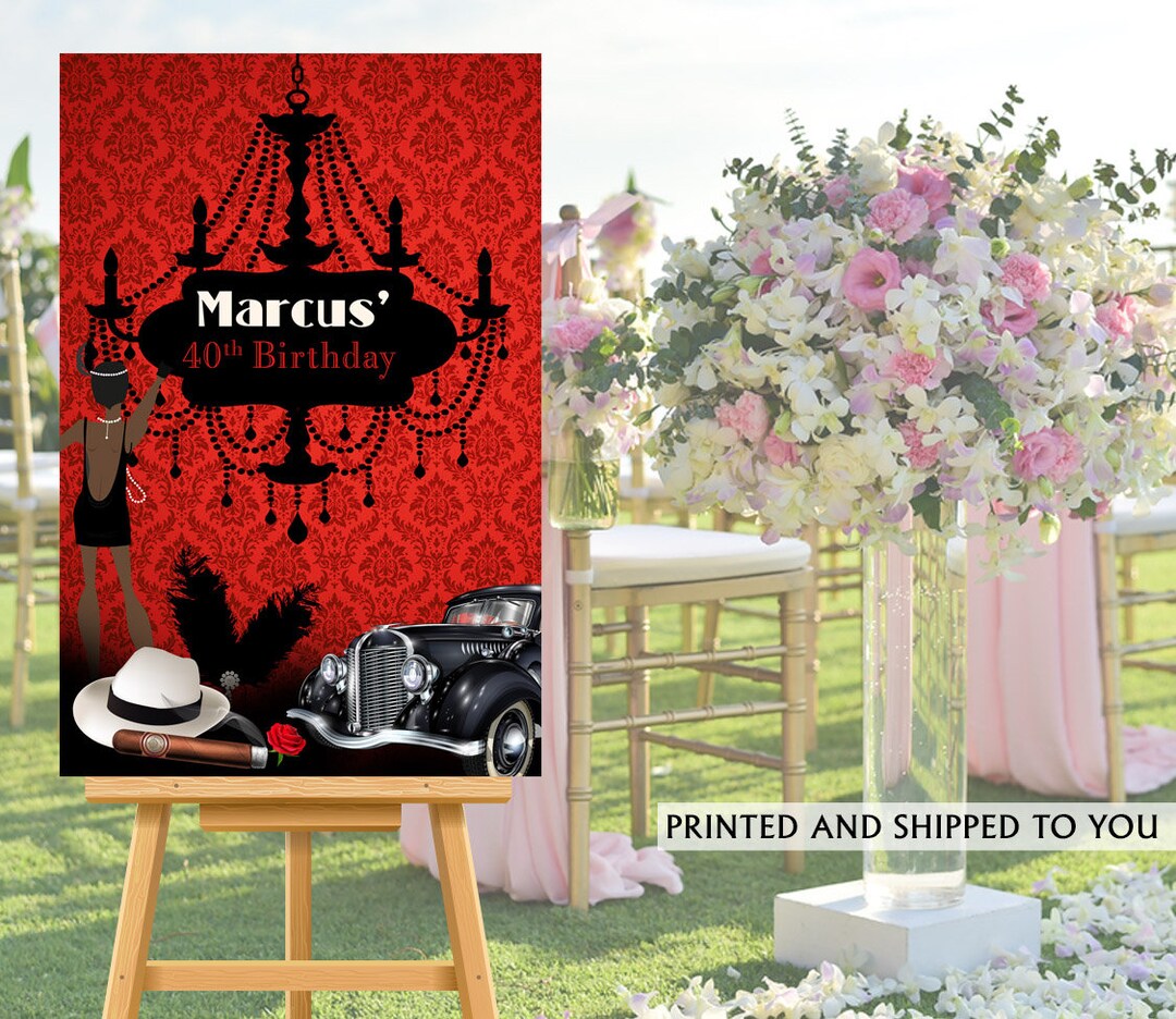 Gangster Welcome Sign - 50th Birthday Party Sign - Welcome Sign 40th ...